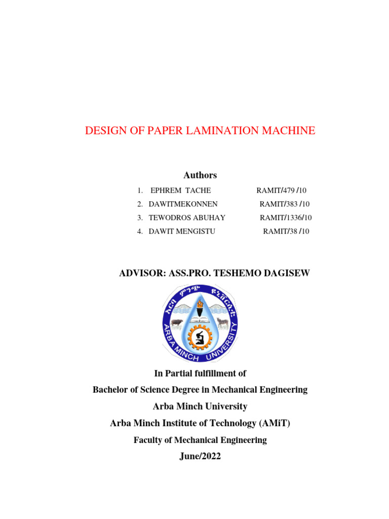 Naol Docu | PDF | Electric Motor | Gear
