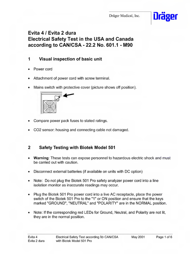 Evita 4 - Evita 2 Dura - Electrical - Safety - Test | PDF | Home & Garden