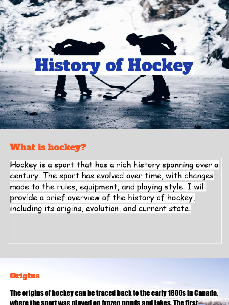 History of Hockey | PDF | Ice Hockey | National Hockey League