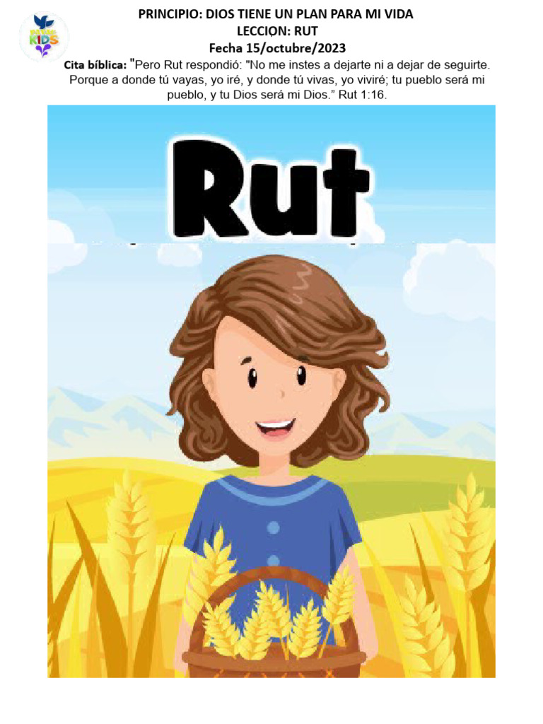 Rut: Lección de Fe para Niños | PDF | Libro de rut | Cristo (título)
