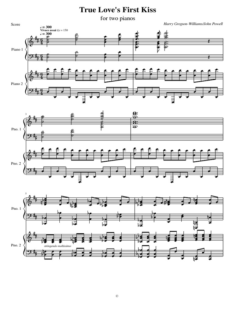 Piano Duet: True Love's First Kiss | PDF