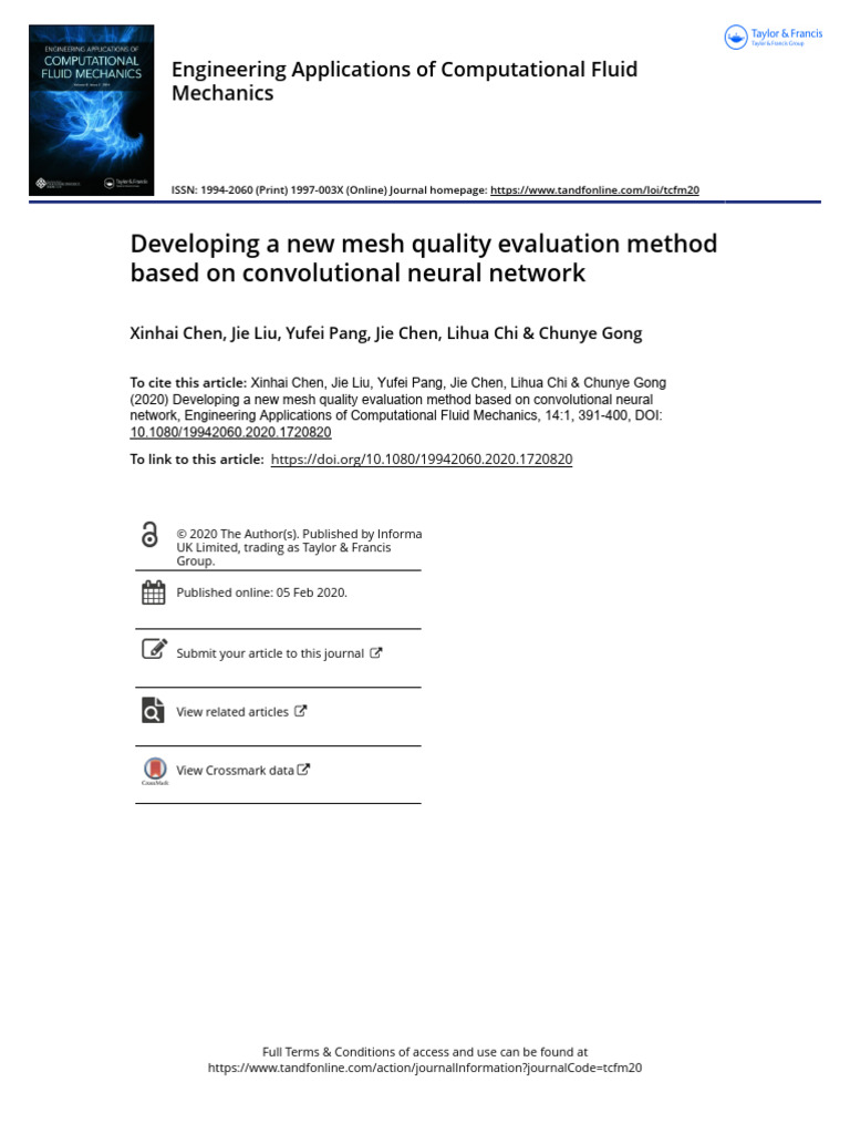 CNN-Based Mesh Quality Evaluation | PDF