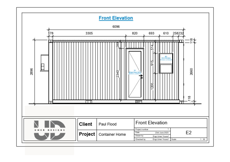 E2-Front Elevation | PDF
