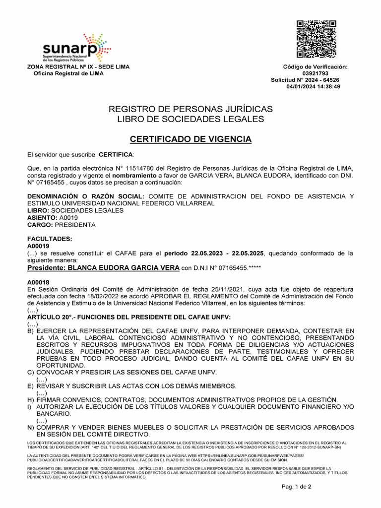 Vigencia de Poder 2024 | PDF