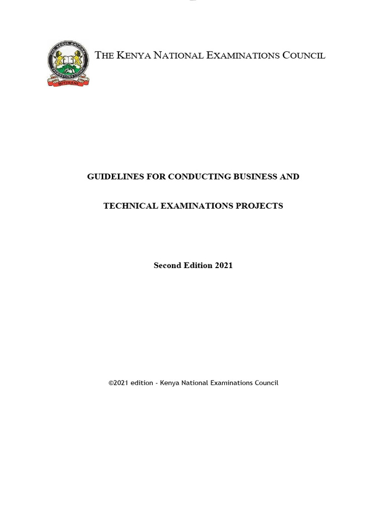 Knec Projects Guidelines | PDF