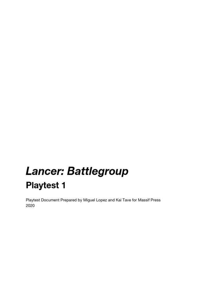 Lancer Battlegroup | PDF | Dice | Battles