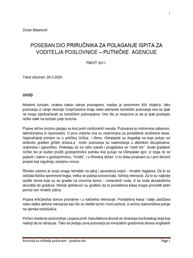 Priručnik Za Vod - Poslovnice Poseban Dio | PDF