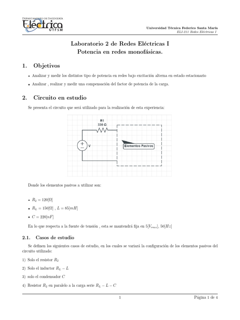 guia-2-lab | PDF | Red eléctrica | Energia electrica
