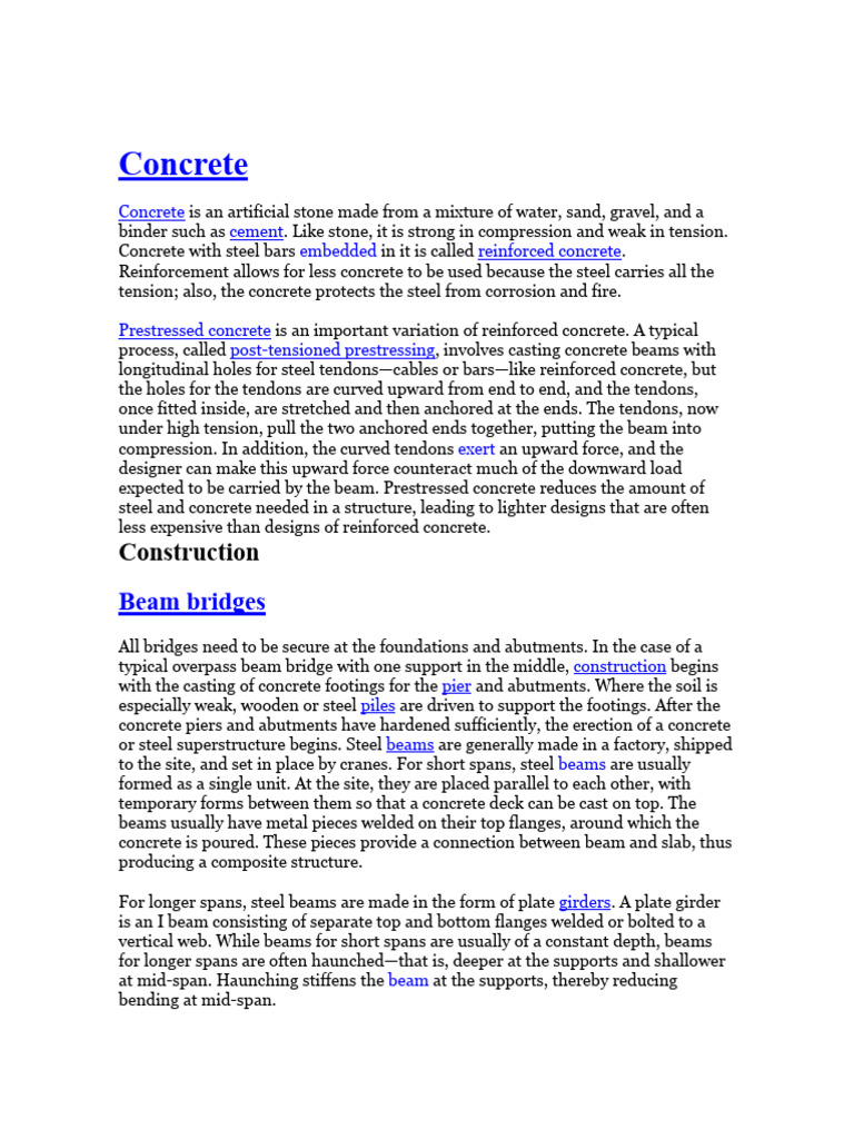 What Is Construction of A Bridge - 1 | PDF