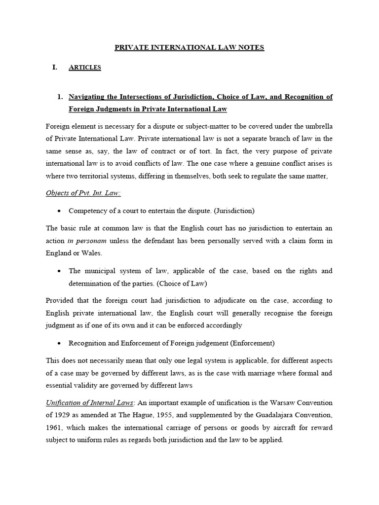 Principles of Private International Law | PDF | International Law | Justice