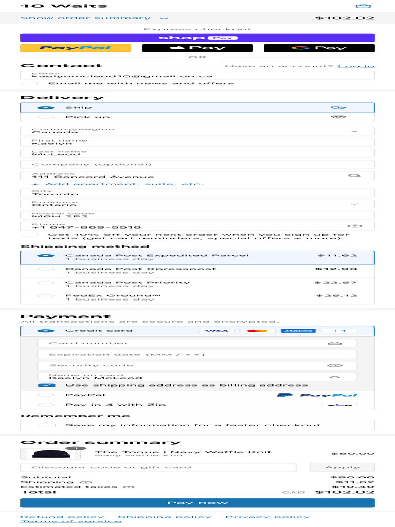 Checkout - 18 Waits | PDF