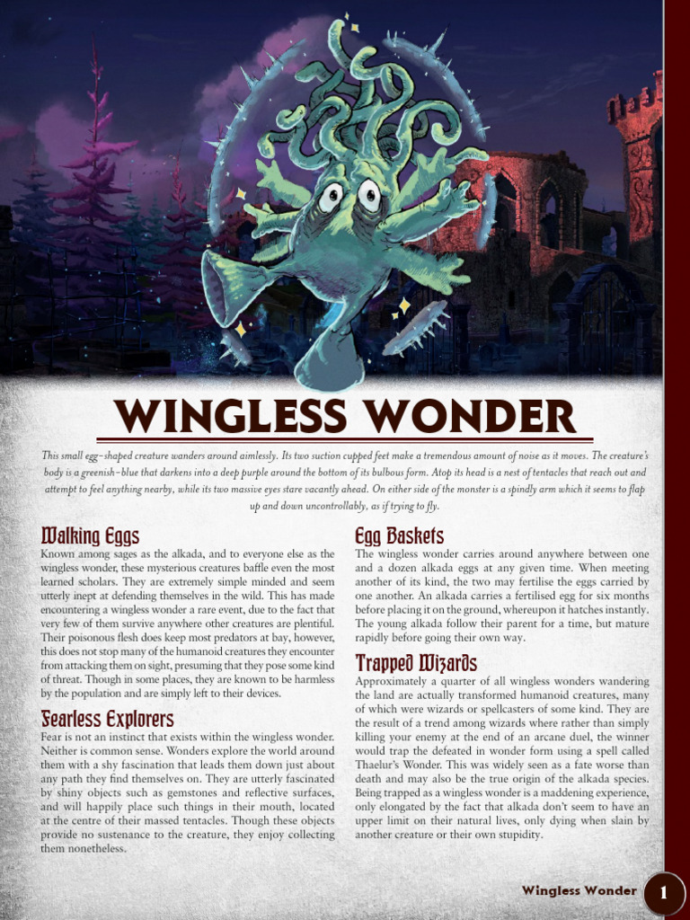 Wingless Wonder | PDF