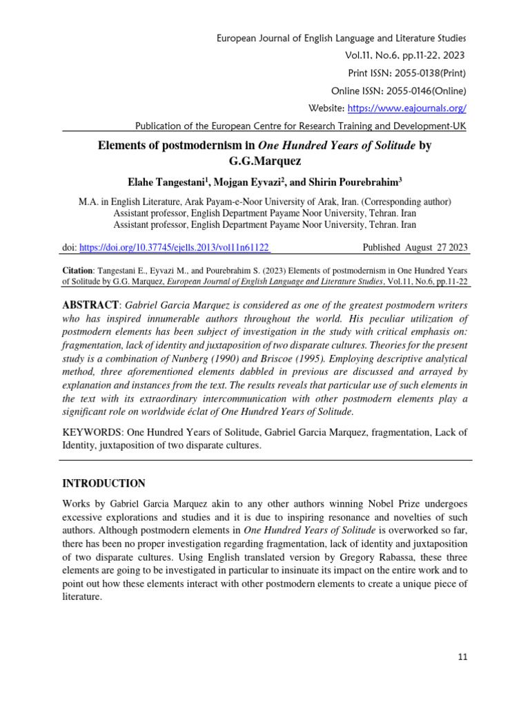 Elements of Postmodernism | PDF
