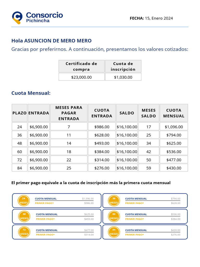 Asuncion Mero Con Entrada | PDF