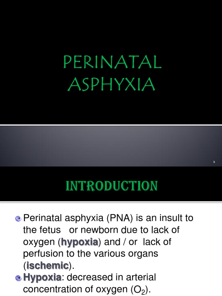 Perinatal Asphyxia | PDF | Hypoxia (Medical) | Fetus