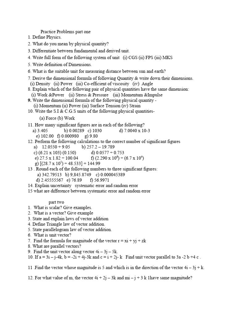 Practice Problems | PDF | Euclidean Vector | Momentum