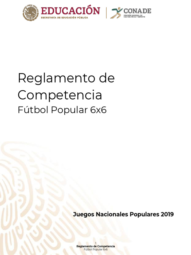 00 Reglamento de F Tbol Popular 6X6 | PDF