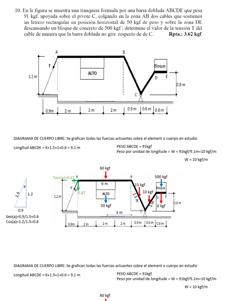 Solucion prob. 9 y 10 de GUIA1 | PDF