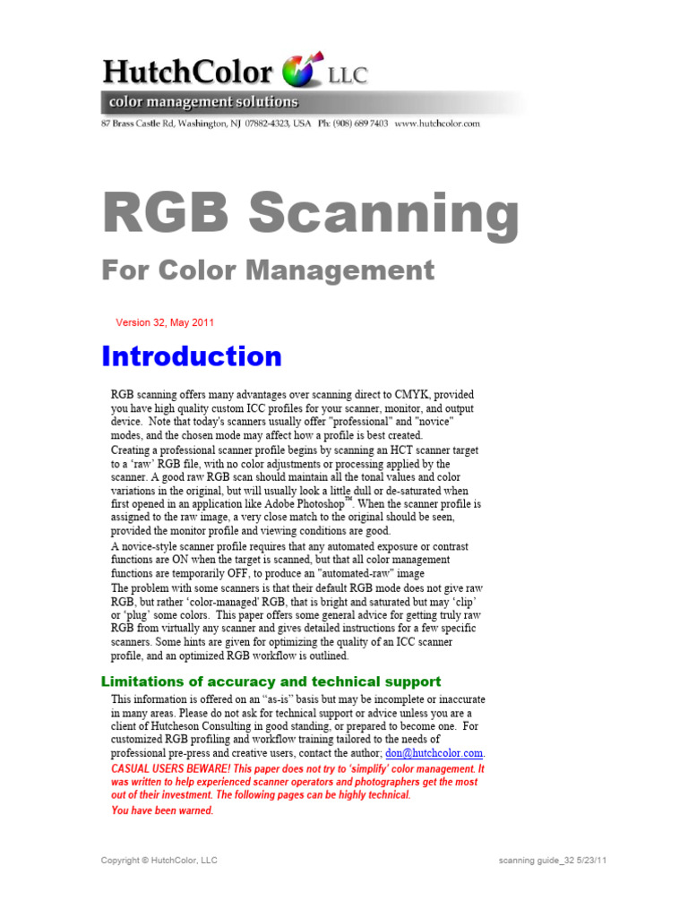 Scanning Guide | Download Free PDF | Image Scanner | Rgb Color Model
