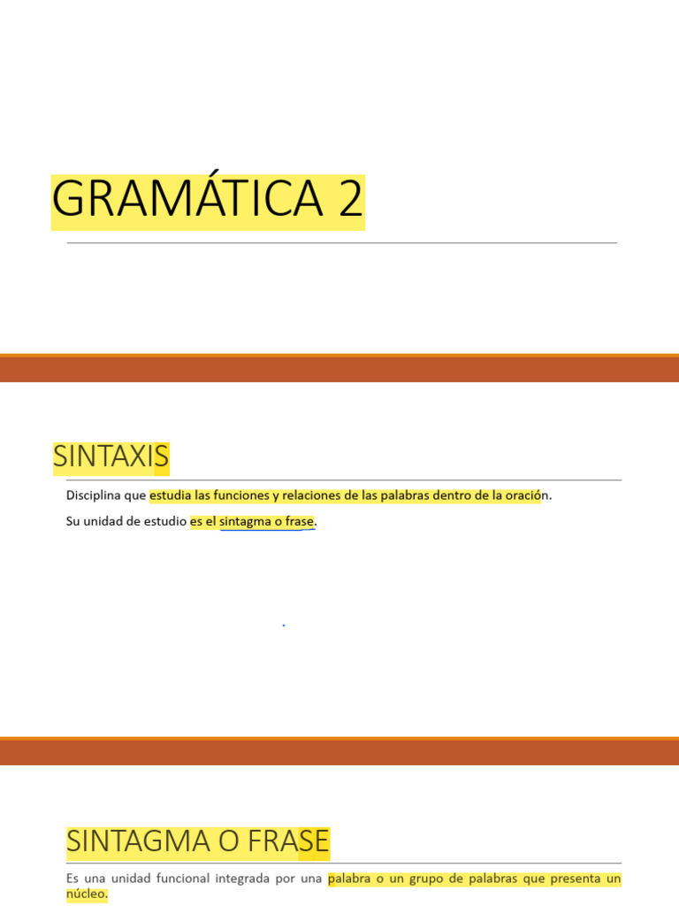 Gramática 2 | PDF | Oración (Lingüística) | Adverbio