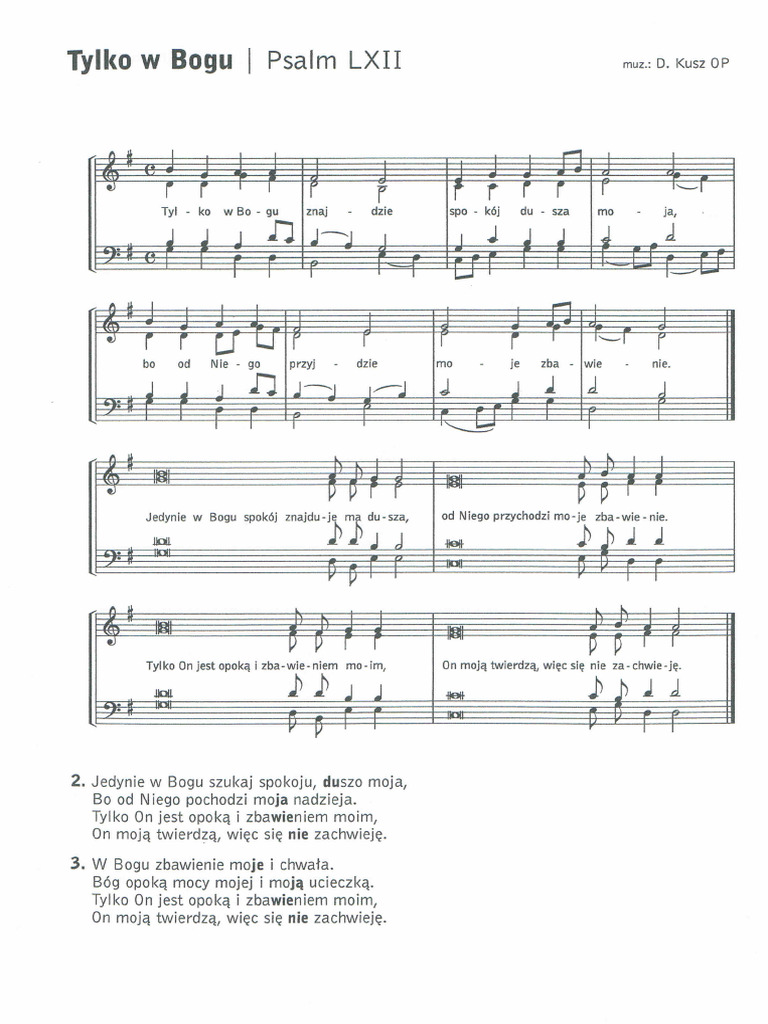 Tylko W Bogu - Dawid Kusz | PDF