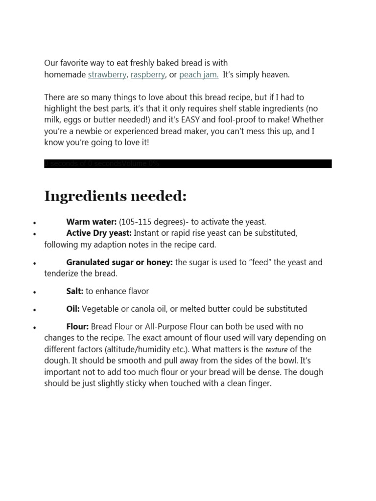 Our Favorite Way To Eat Freshly Baked Bread Is With Homemade | PDF | Breads | Dough