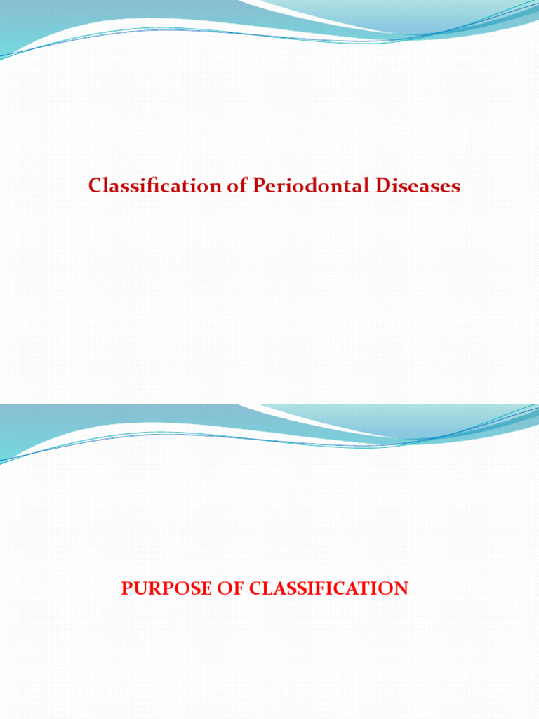 4 - Classification of Periodontal Diseases | PDF | Periodontology | Mouth