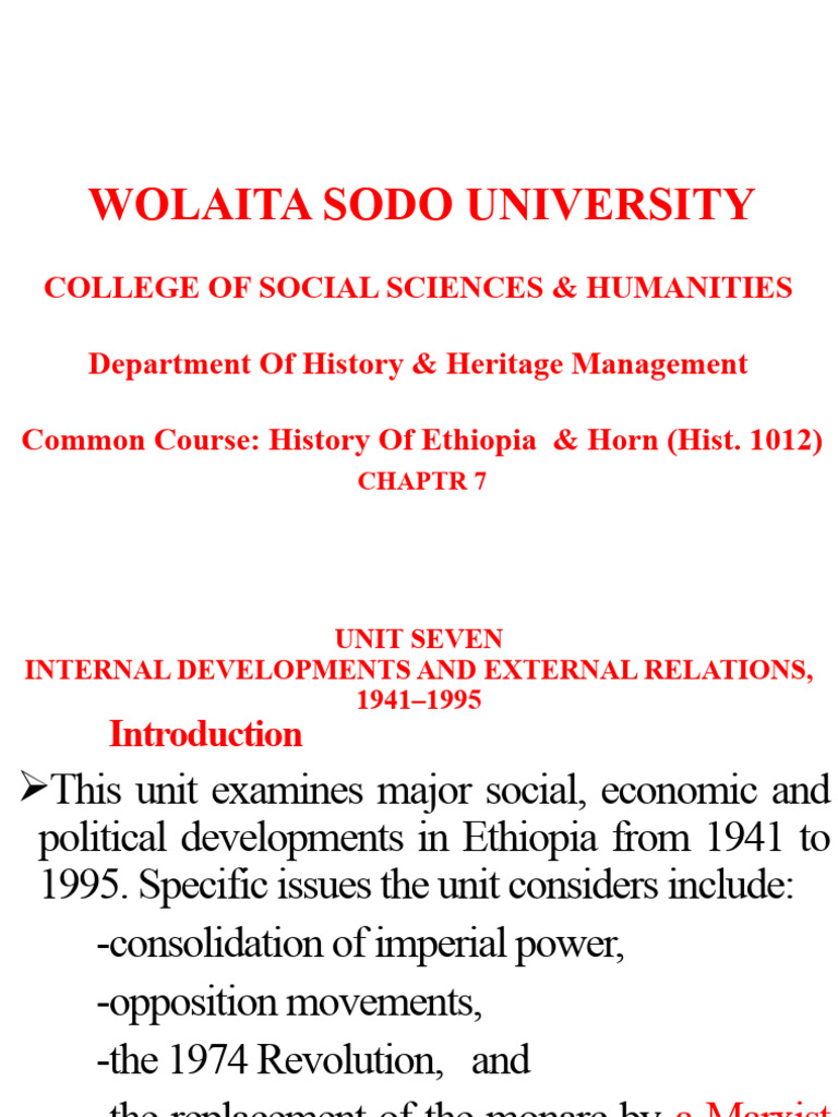 Chapter 7 | PDF | Ethiopia | Eritrea