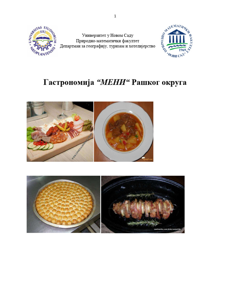 Planiranje Menija I Sistema Rada U Gastronomiji 17 7 PRIMER MENI RASKA ...