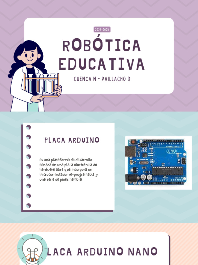 Presentación Proyecto Científico Infantil Ilustrado Pastel Violeta y Naranja | PDF | Arduino ...
