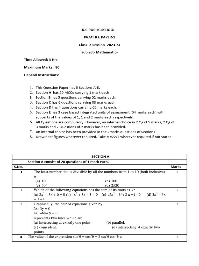 QP PB-2 Stand Set-4 | PDF | Circle | Area