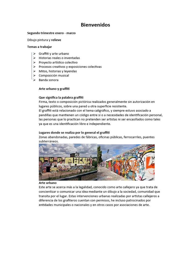 Arte Urbano y Graffiti: Conceptos y Contexto | PDF | Pintada | Arte ...