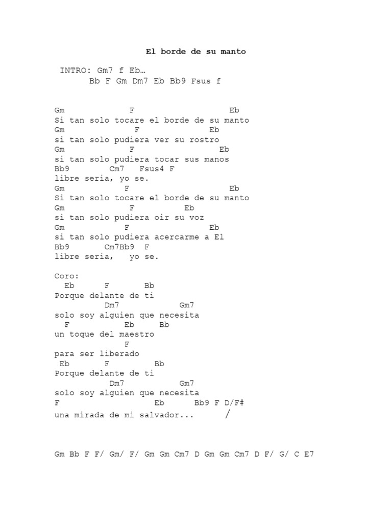 El Borde de Su Manto | PDF