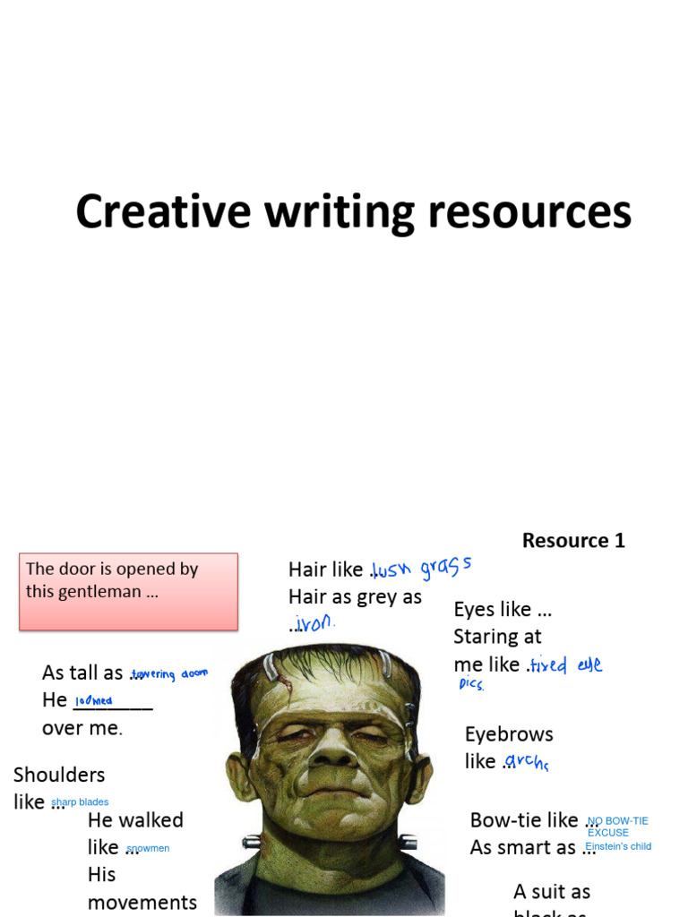 Creative Writing Resources | PDF | Adjective | Verb
