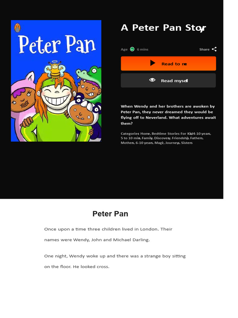 Neverland Adventures for Kids | PDF | Wendy Darling | Lost Boys (Peter Pan)