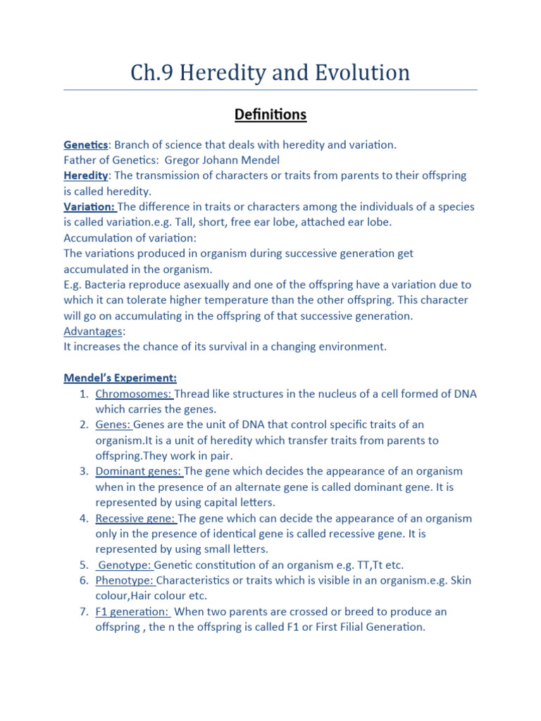Heredity | PDF | Heredity | Genetics