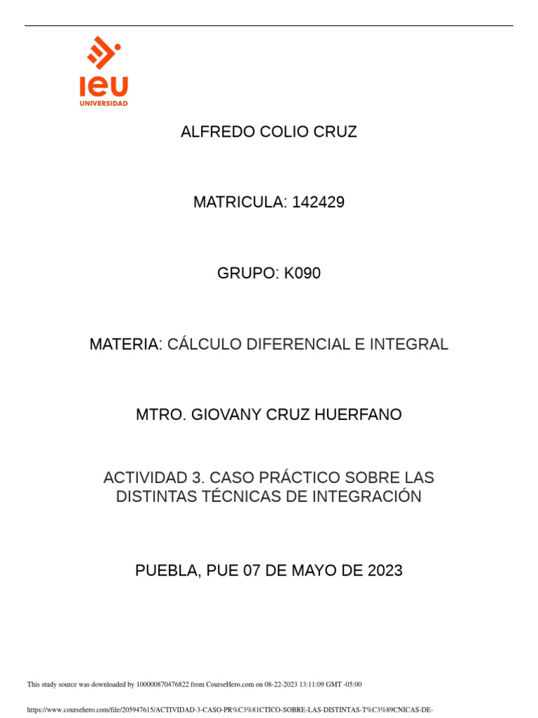 Actividad 3. Caso PR Ctico Sobre Las Distintas T Cnicas de Integraci N | PDF