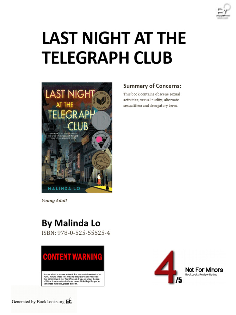 Last Night at the Telegraph Club Summary | PDF | Clothing | Fashion