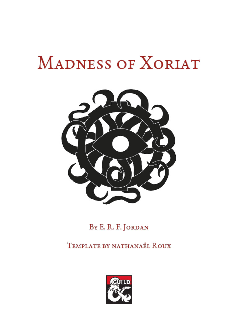 Madness of Xoriat Printer Friendly | PDF | Symbiosis | Mental Disorder