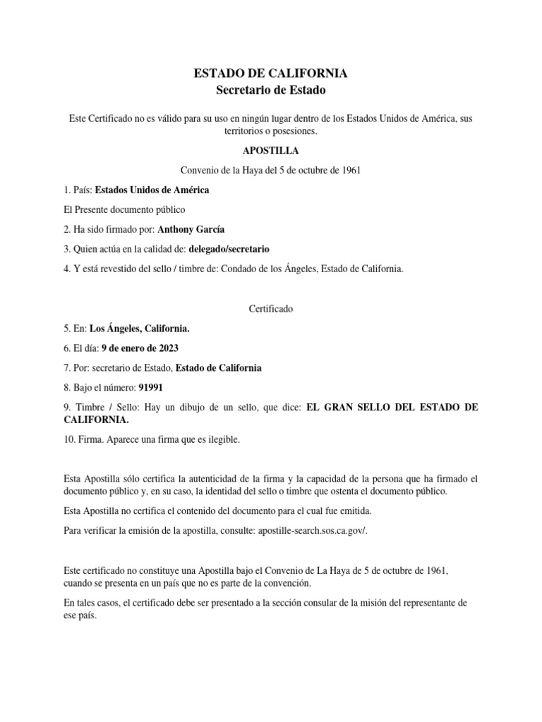 ESTADO DE CALIFORNIA | PDF