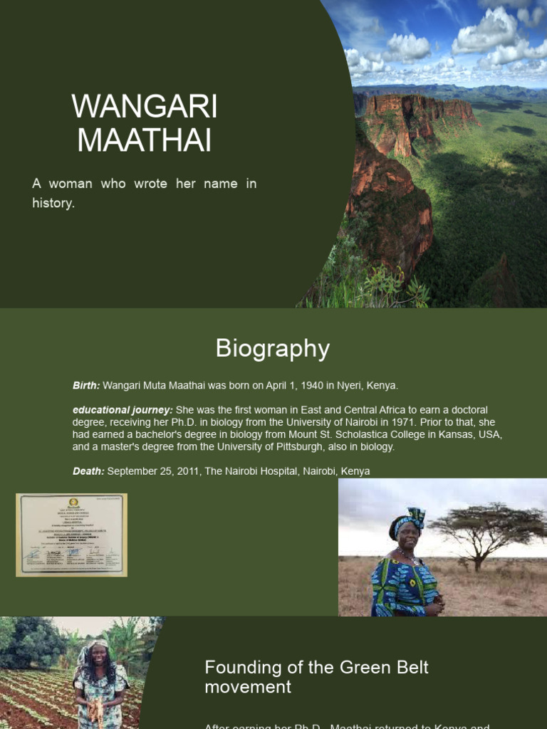 Wangari Maathai | PDF | Natural Environment