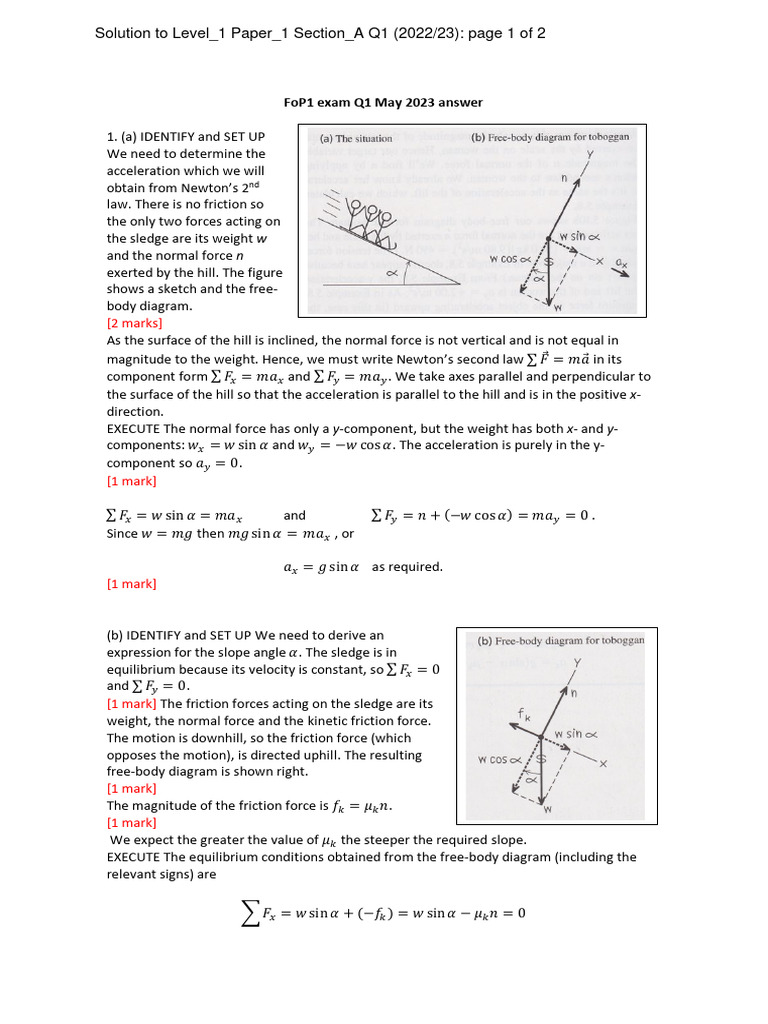 Phys1122 202200 | PDF | Force | Physical Sciences
