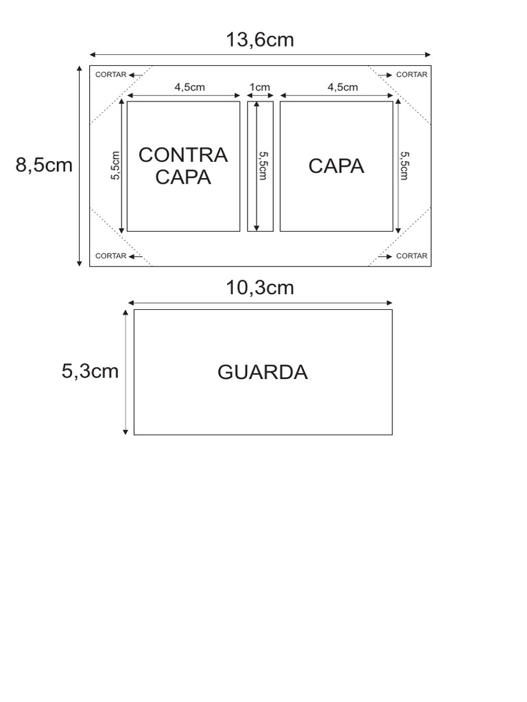 Gabarito Porta Post It - Chaveiro | PDF