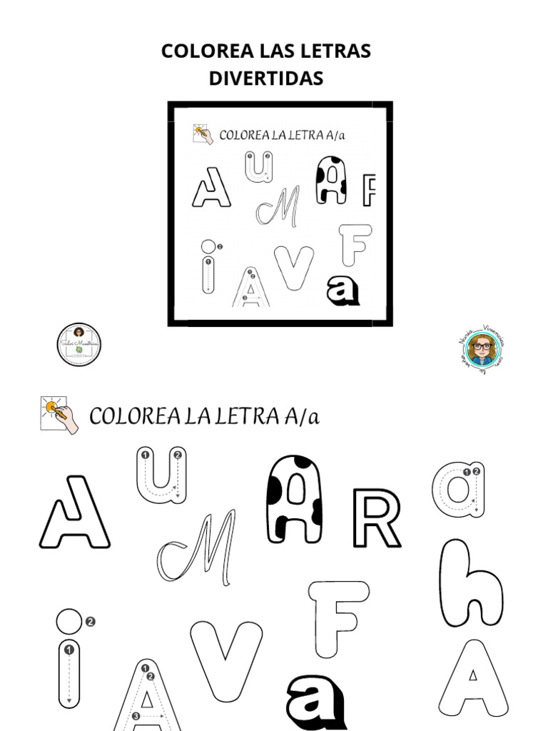 Colorea Las Letras | PDF | Artes del Lenguaje y Comunicación