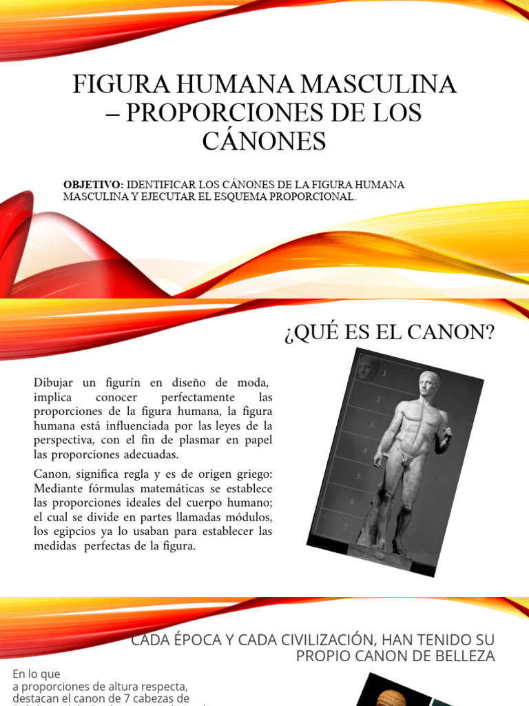Figura Humana Masculina Proporciones De Los Cánones Pdf