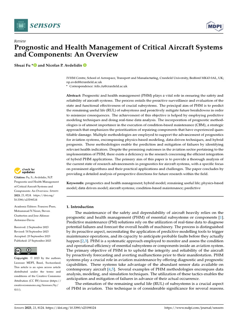 Critical Aircraft Systems and Components-2023 | PDF | Systems Science