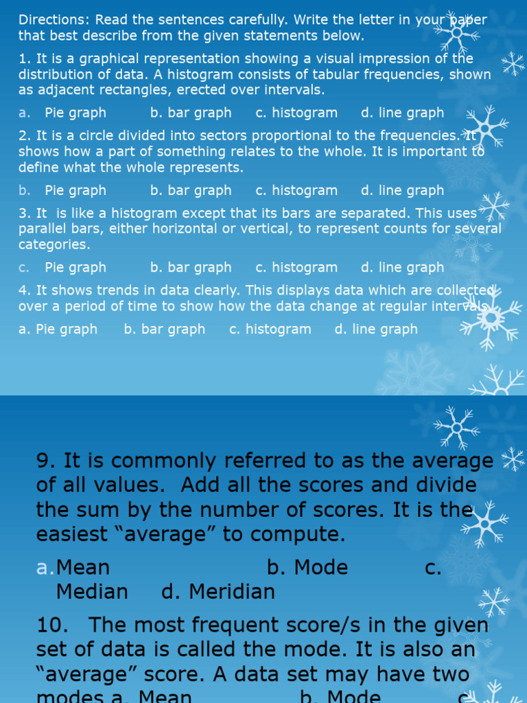 G-7 Math Quiz | PDF | Histogram | Pie Chart
