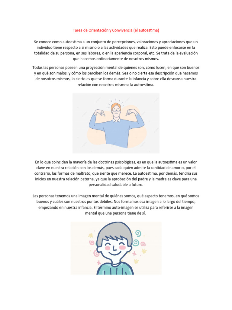La Autoestima | PDF | Autoestima | Psicología cognitiva