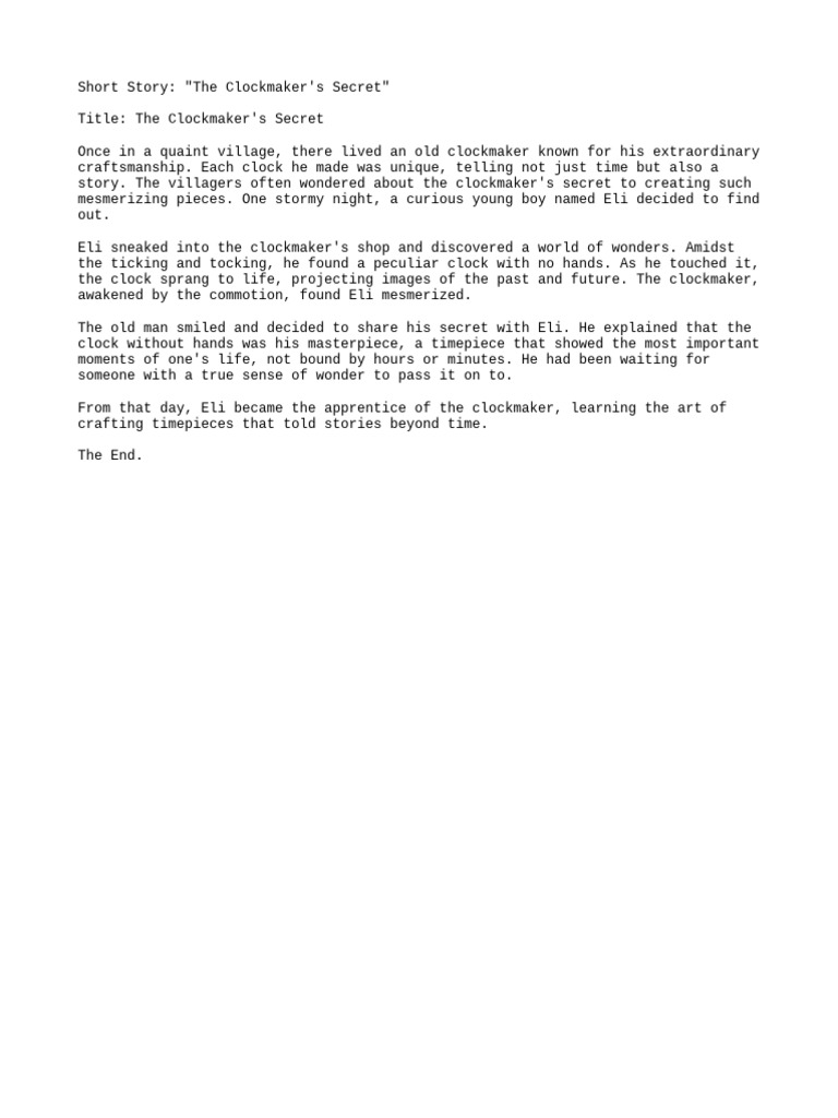 Story 1 | PDF | Mystery, Thriller & Crime Fiction