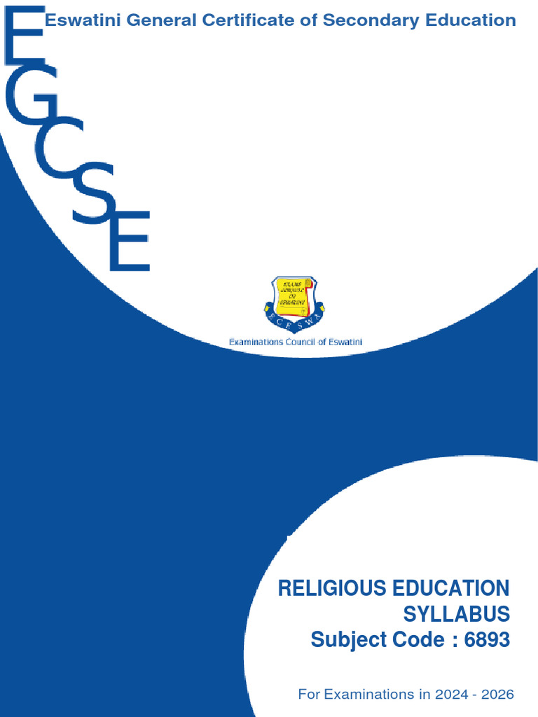 EGCSE Religious Education Syllabus 2024-26-1675150671 | PDF | Jesus ...